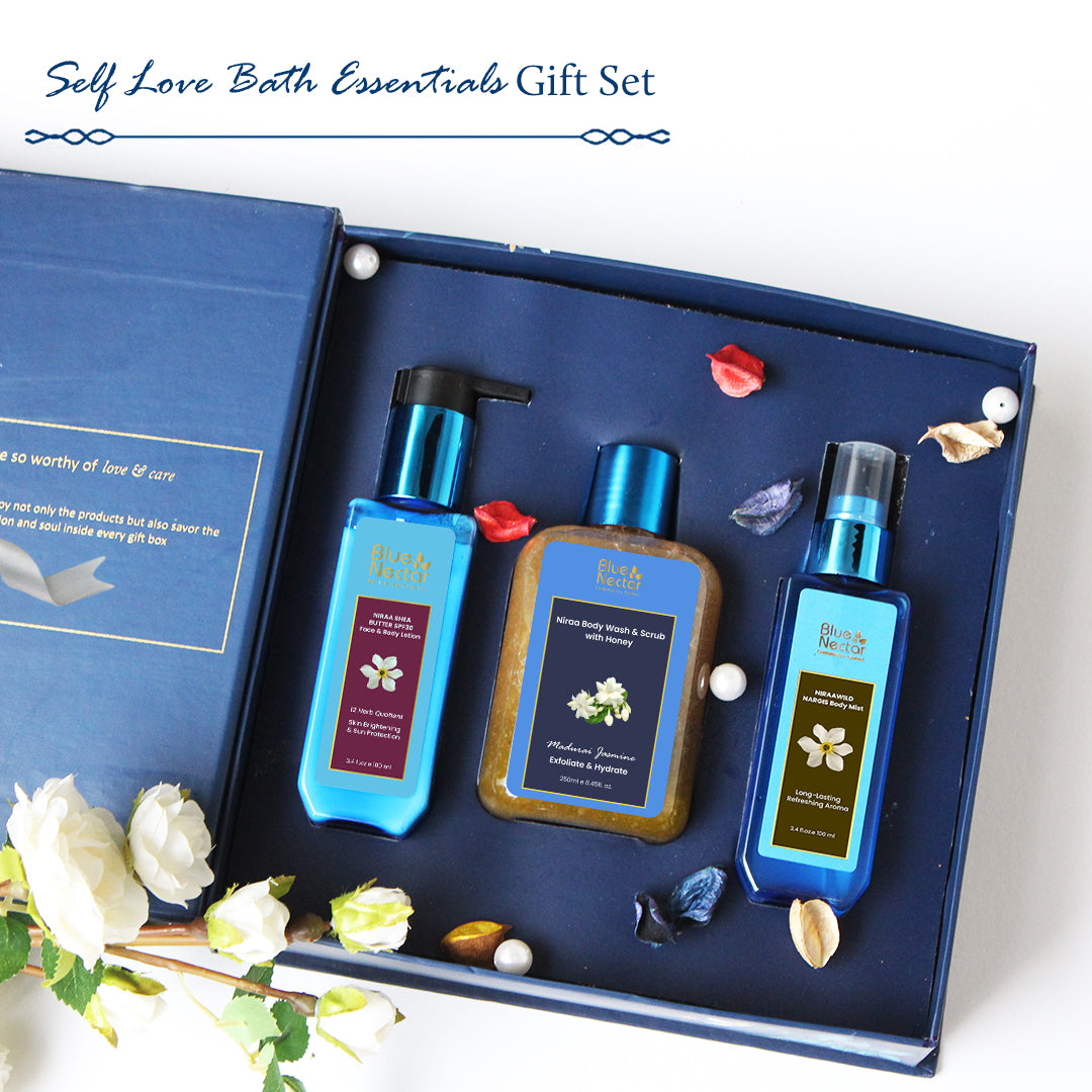 Self Love Bath Essentials Gift Set – Blue Nectar
